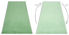 koberec BUNNY, zelená, imitace králíčí kožešiny velikost 140x190 cm | krásné koberce cz