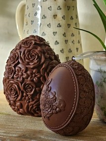 Dekorace čokoládové vejce s květy Egg - Ø 11*14 cm