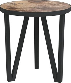 Čajový stolek černožlutý Ø 35 cm MDF 331665