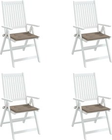 Podušky na zahradní židli 4 ks taupe 50x50x3 cm látka oxford 314054