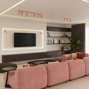 Sollux Lighting Stropní svítidlo RING 3P růžové