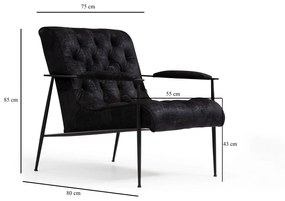 Designové křeslo Phila černé