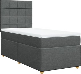 Box spring postel s matrací tmavě šedá 100 x 200 cm textil 3291192