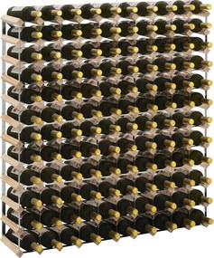 vidaXL Stojan na víno na 120 lahví masivní borové dřevo [282472] Barva: Hnědá