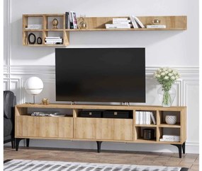 Designová TV sestava Fannie vzor dub