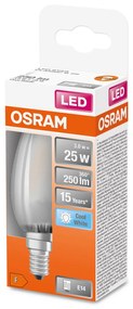 OSRAM LED svíčka E14 Classic B 2,5W 4000K matná