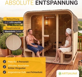 Artsauna Venkovní sauna Cube Fjora XL