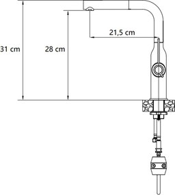 Kuchyňská dřezová baterie QUADRON ANGELINA Q LINE s výsuvnou hubicí černá matná