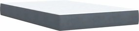 Box spring postel s matrací tmavě šedá 120 x 200 cm samet 3287717