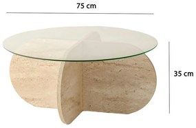 Konferenční stolek Bubble Travertine