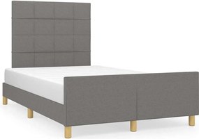 Rám postele bez matrace tmavě šedá 120 x 200 cm textil 3125042