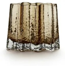 Skleněná váza Gry Wide Cognac 19 cm COOEE Design