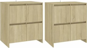 Příborníky 2 ks dub sonoma 70 x 41 x 75 cm kompozitní dřevo 3098091