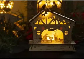 RETLUX RXL 345 betlém dřevěná 4LED 3000K - teplá bílá
