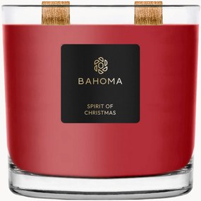 Ručně vyrobená vonná svíčka se dvěma knoty Spirit of Christmas (cassis, hřebíček a ambra)