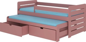 ADRK Furniture Postel dvojitá s bariérou a matracemi TOMI 200x90 CH-Tom-P-206+M-E477