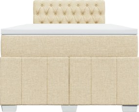 Box spring postel s matrací krémová 120x190 cm textil 3287019