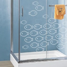 Samolepky na sklo a sprchové kouty - Rybí hejno Velikost: Velká sada 58 ks
