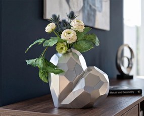 Váza Heart 18 cm stříbrná