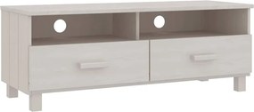 TV stolek HAMAR bílý 106 x 40 x 40 cm masivní borovice 340469