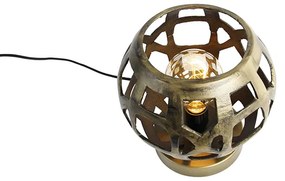 Industriální stolní lampa starožitné zlato - Bobby