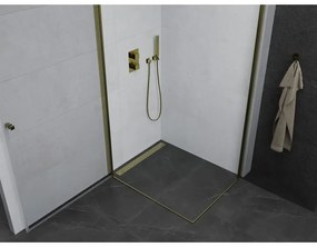 Mexen Pretoria Duo sprchový kout s otočnými dveřmi 90 x 80 cm, Průhledné, Zlatá - 852-090-080-50-00-02