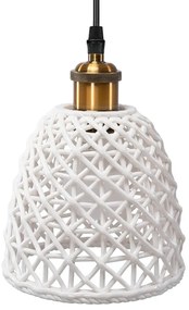Toolight, keramická závěsná lampa 1xE27 APP1007-1CP, bílá, OSW-07534