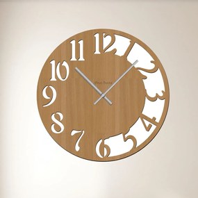 dřevo života Nástěnné hodiny CLOCK Zvolte barvu dekoru: Dub Sonoma, Velikost hodin: 35x35, Barva ručiček: Černé