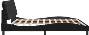Rám postele s LED bez matrace černý 200 x 200 cm samet 3213875