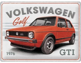 Postershop Plechová cedule: VW Golf GTI 1976 - 40x30 cm