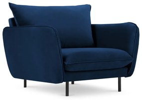 Modré sametové křeslo Vienna – Cosmopolitan Design