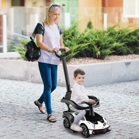 Costway Posuvné autíčko Lamborghini s madlem a úložným prostorem tlačné autíčko