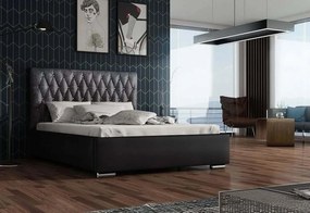 Čalouněná postel SIENA, Siena04 s knoflíkem/Dolaro08, 180x200