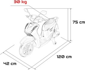 Elektrická motorka HONDA SH125I bílá