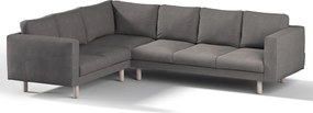 Potah na pohovku IKEA Norsborg rohová 5-místná barva šedá látka pletený vzor