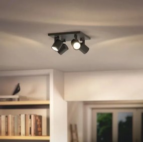Philips - LED RGBW Stmívatelné bodové svítidlo RUNNER 4xGU10/6,5W/230V černá