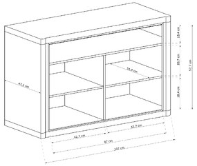 DALLAS s | TV stolek D11 | 107 cm | sonoma