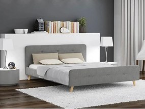 Šedá čalouněná postel AMELIA 120 x 200 cm
