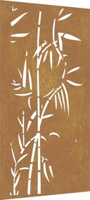 vidaXL Zahradní nástěnná dekorace 105 x 55 cm cortenová ocel Bambus [824506]