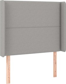 Box spring postel s matrací světle šedá 90x190 cm textil 3131873