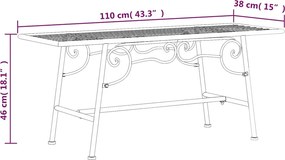 Lavice kolem stromu 110 cm černá ocel 318827