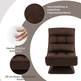 Costway 360° otočné podlahové křeslo s opěradlem a bederním polštářem Lazy Sofa