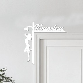 dřevo života Dřevěná cedulka do rohu dveří Koupelna Zvolte rozměr (cm): 20x18, Zvolte barvu dekoru: Bílá