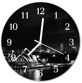 Skleněné hodiny kulaté Sydney