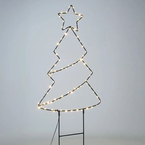 SOLIGHT LED venkovní dekorace vánoční stromeček IP44, 85x LED, časovač, 68cm, 3x AA