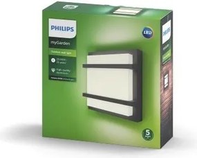 PH 17394/93/P3 LED Venkovní nástěnné svítidlo Petronia 17394/93/P3 antracitové 4000K - PHILIPS (915005555301)