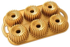Nordic Ware mini bábovky Brilliance plát se 6 formami zlatá 5 cup, 93377