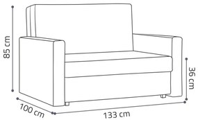 FN Rozkládací křeslo Vivian Piano II šedá