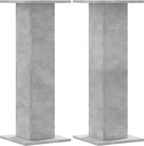 Stojany na rostliny 2 ks betonově šedé 30 x 30 x 80 cm kompozit 3307867