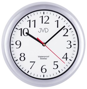 JVD Bílé koupelnové hodiny JVD quartz SH494.1